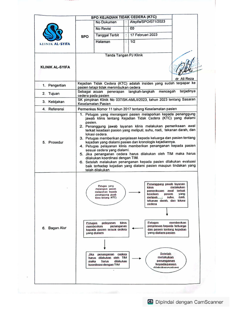 2.1.3 Spo Kejadian Tidak Cedera | PDF
