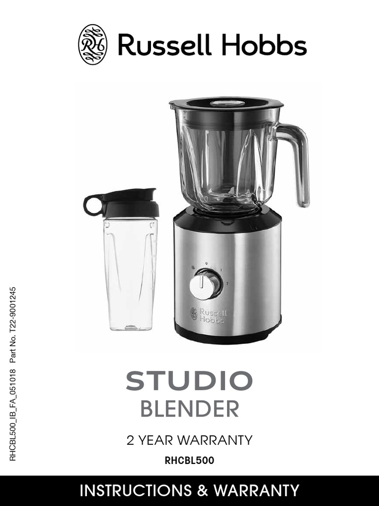 Studio Blender Safety Instructions | PDF