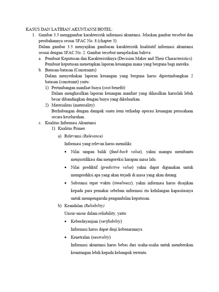 Karakteristik Kualitatif Akuntansi SFAC No. 8 | PDF | Pengelolaan ...