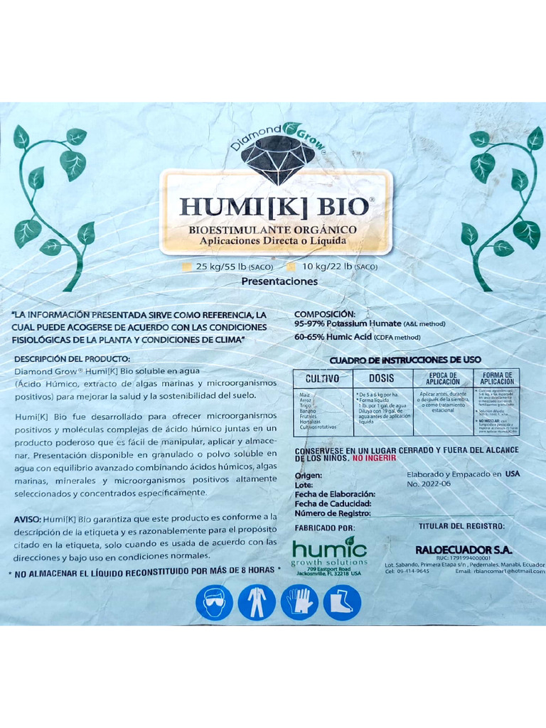 Etiqueta Humik Bio | PDF