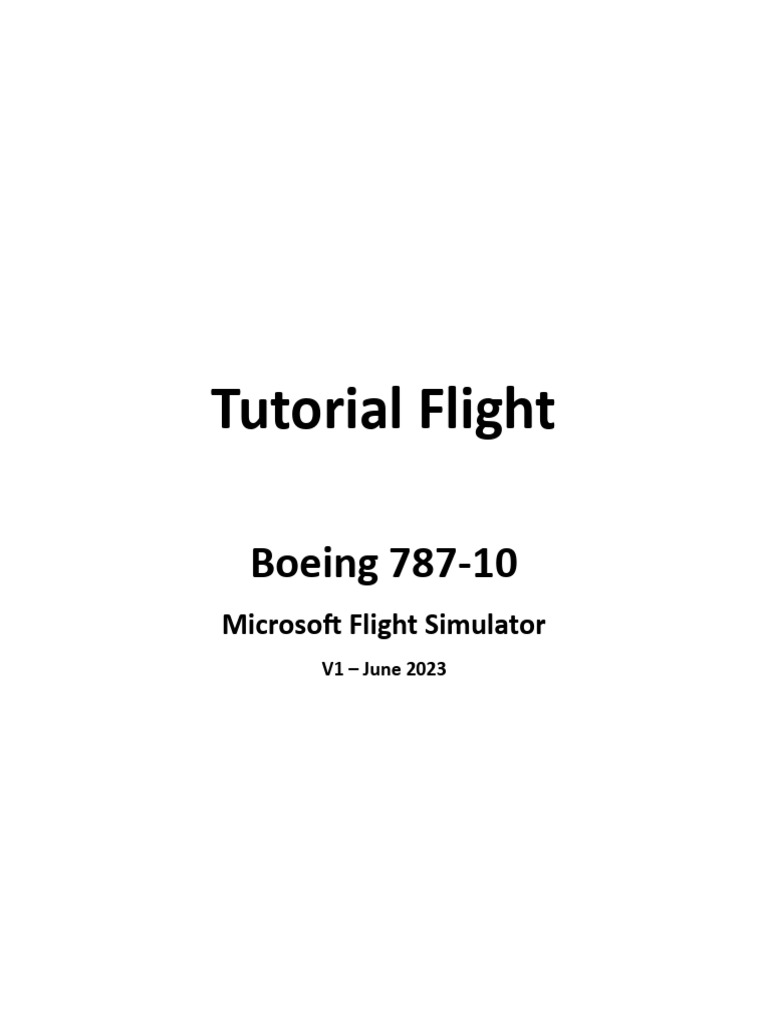 B787 10 Tutorial Flight v1 | PDF