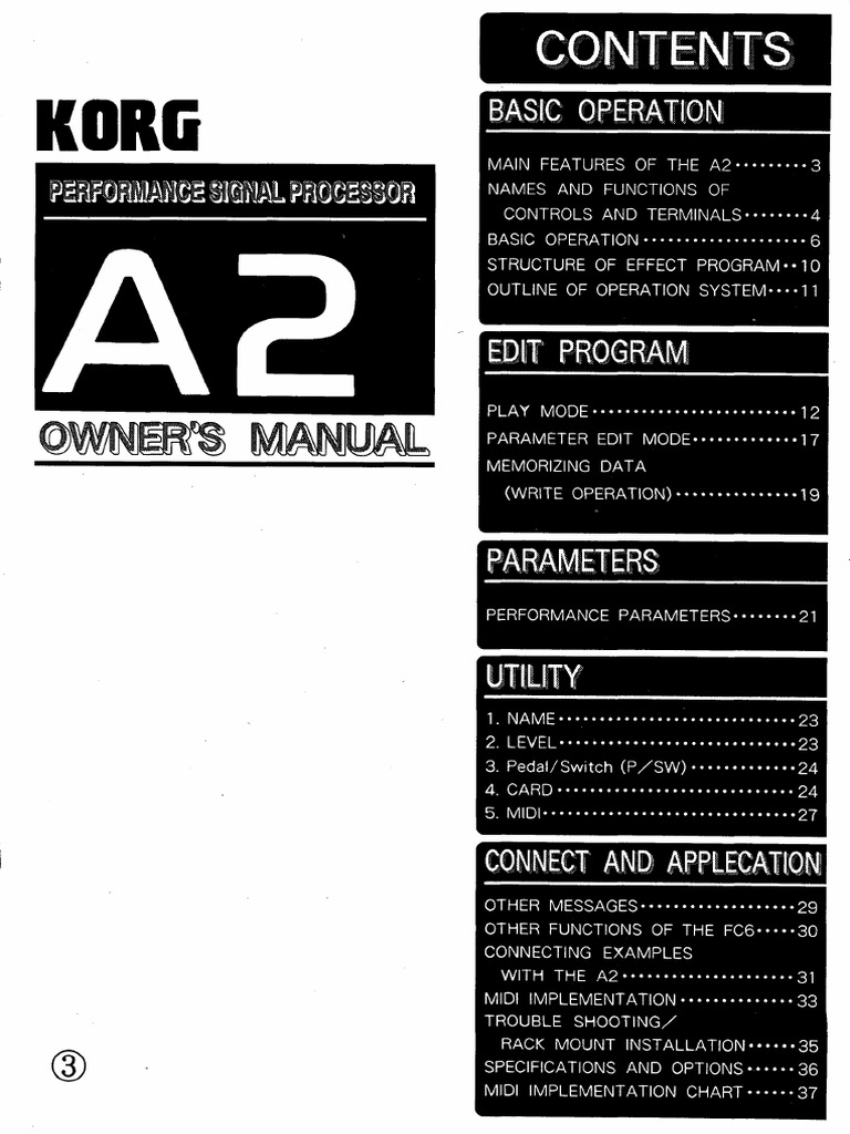 Korg A2 - Om - Ep - E3 | PDF