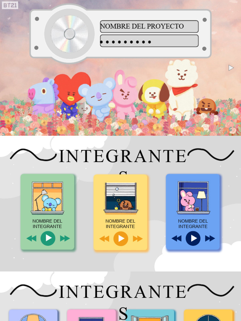 Plantilla - Diapositivas de BT21 - Studywithart | PDF