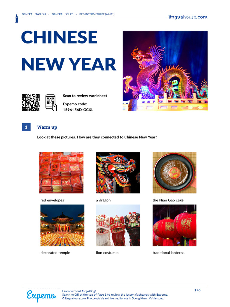 Chinese New Year British English Student Pdf