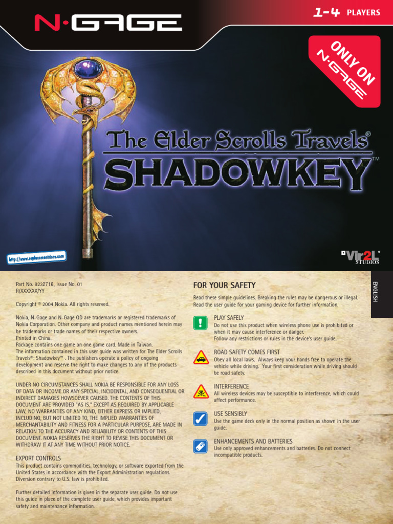 The Elder Scrolls Travels Shadowkey Manual Inglés | PDF | Elf (Dungeons ...