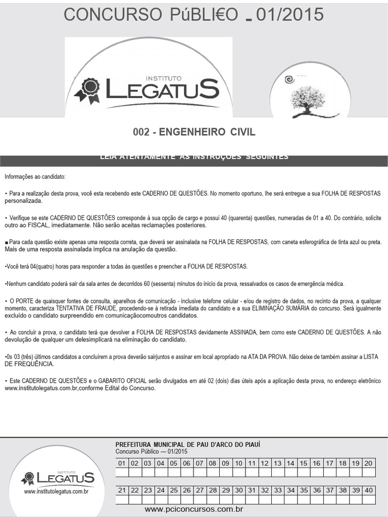 Prova Eng Arco Legatus | PDF
