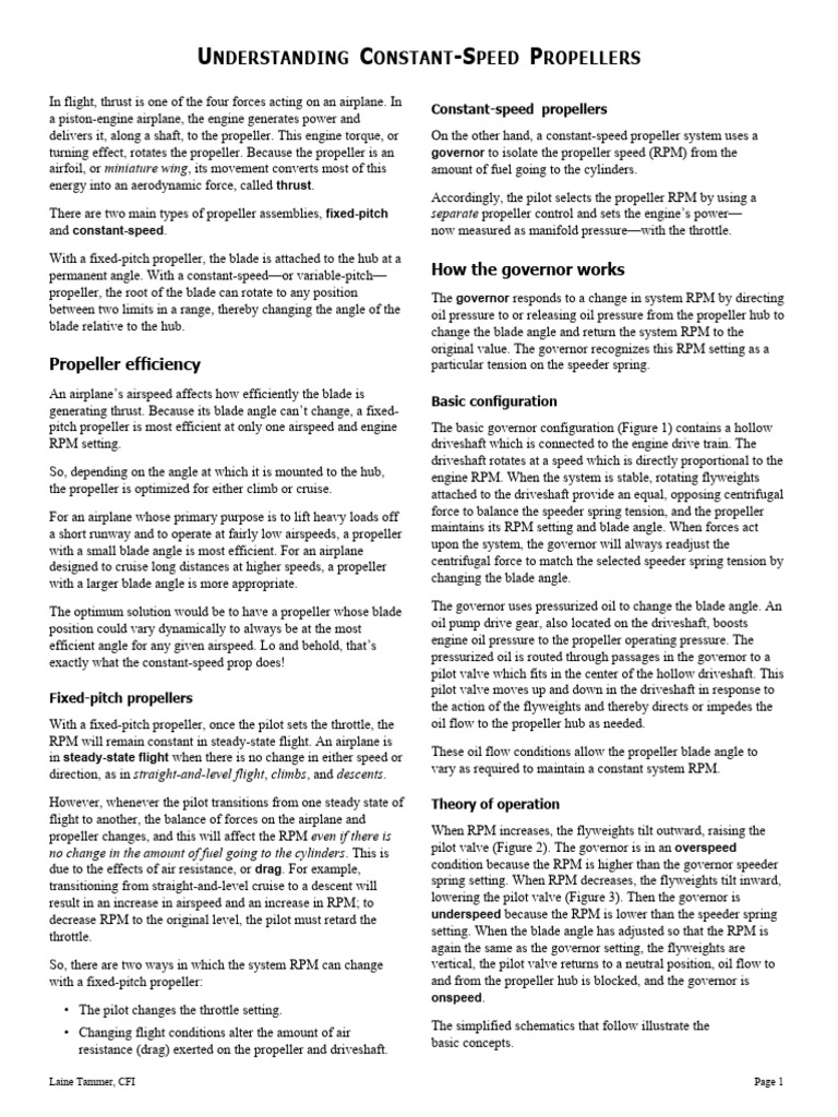 4 Constant Speed Propeller - Basics | Download Free PDF | Propeller ...