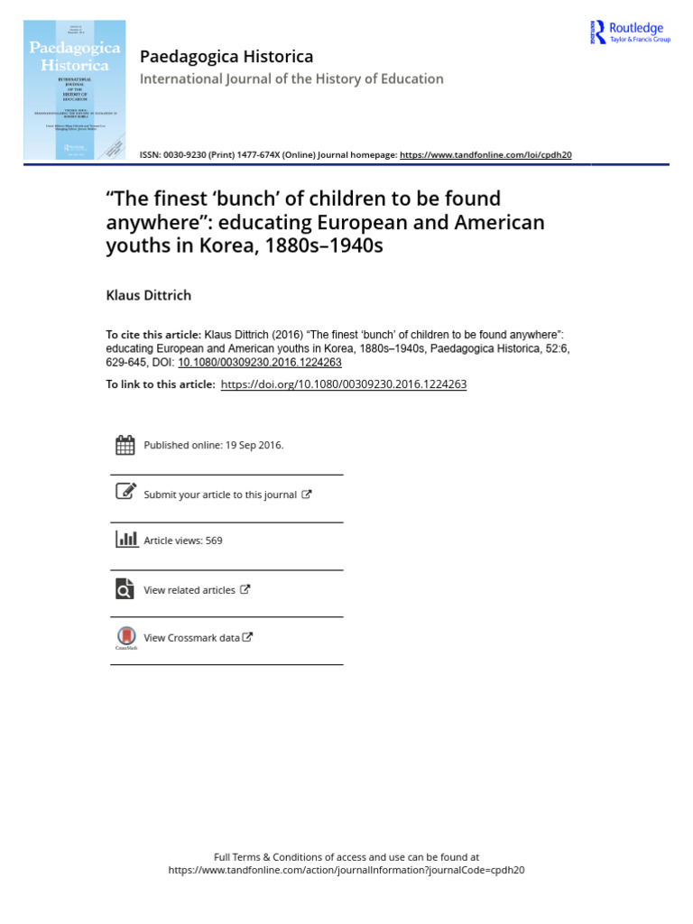 Education of Foreign Youths in Korea | PDF | Korea | Colonialism