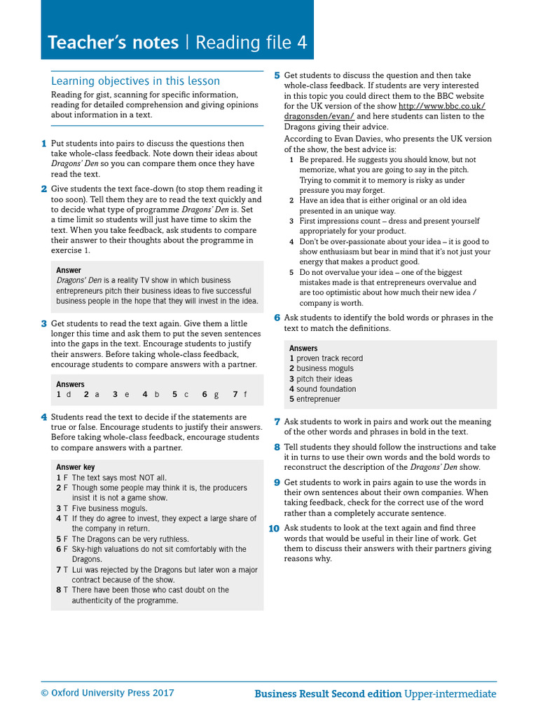 Br2e Upper-Int Reading Notes 4 | PDF | Learning | Cognitive Science