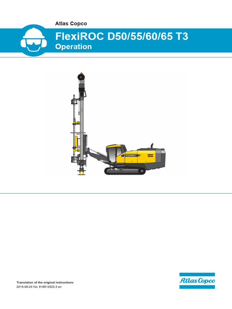 9852 2953 01i Operation FlexiROC D50 D55 D60 D65 Tier 3 | PDF | Pump | Engines
