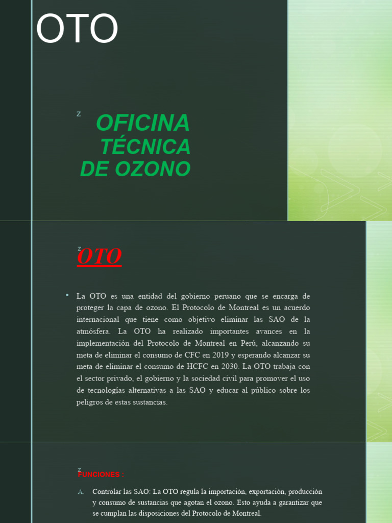 Oficina Técnica de Ozono | PDF