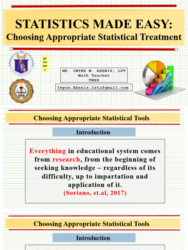 Appropriate Stat Tools Presentation For Teachers | PDF