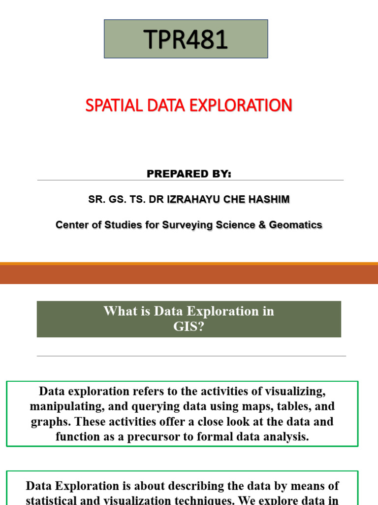 Spatial Data Exploration | PDF