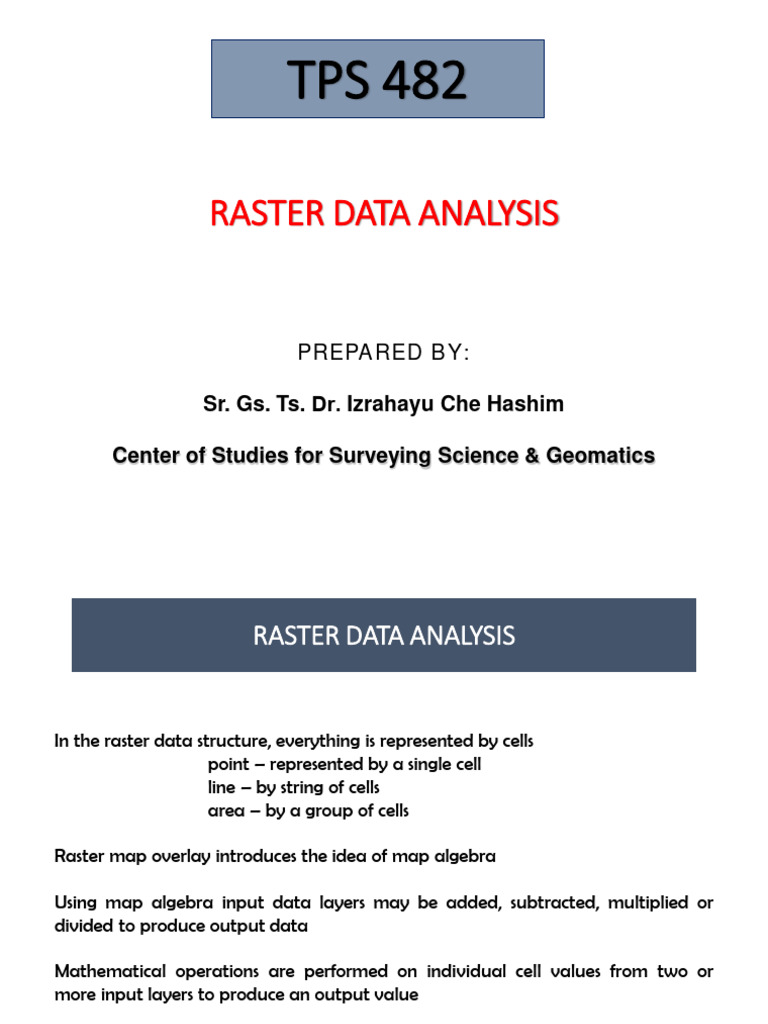 Topic 3 - Raster Data Analysis 1 | PDF | Function (Mathematics) | Mathematics