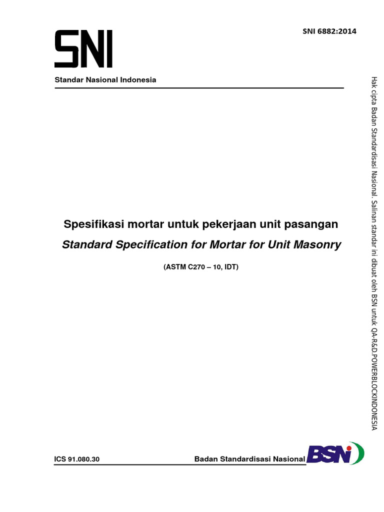 Sni 6882-2014 | PDF