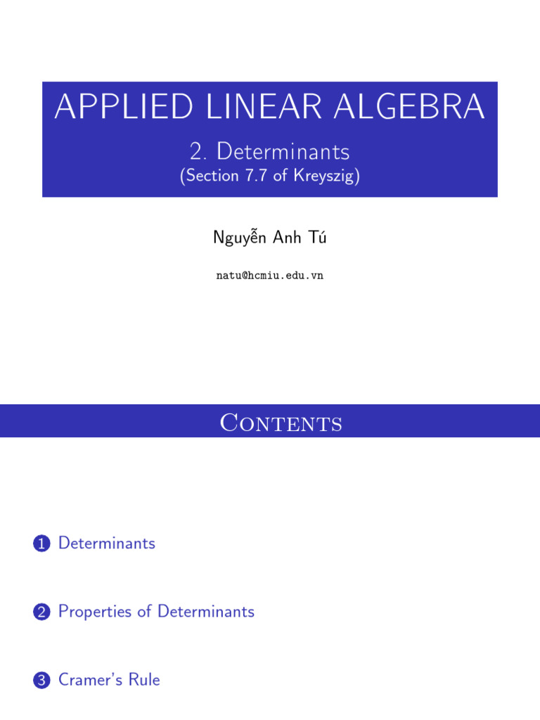 2 - Determinants | PDF | Determinant | Matrix (Mathematics)