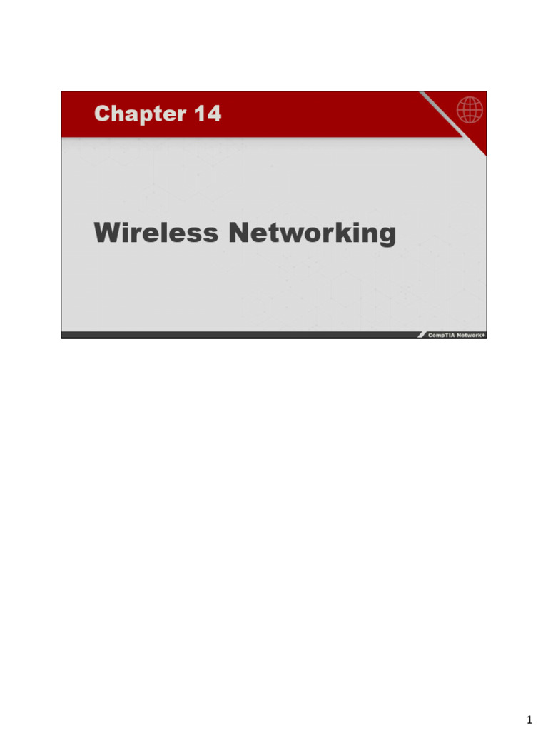 Chapter 14 Slide Handouts | PDF | Wi Fi | Wireless Access Point
