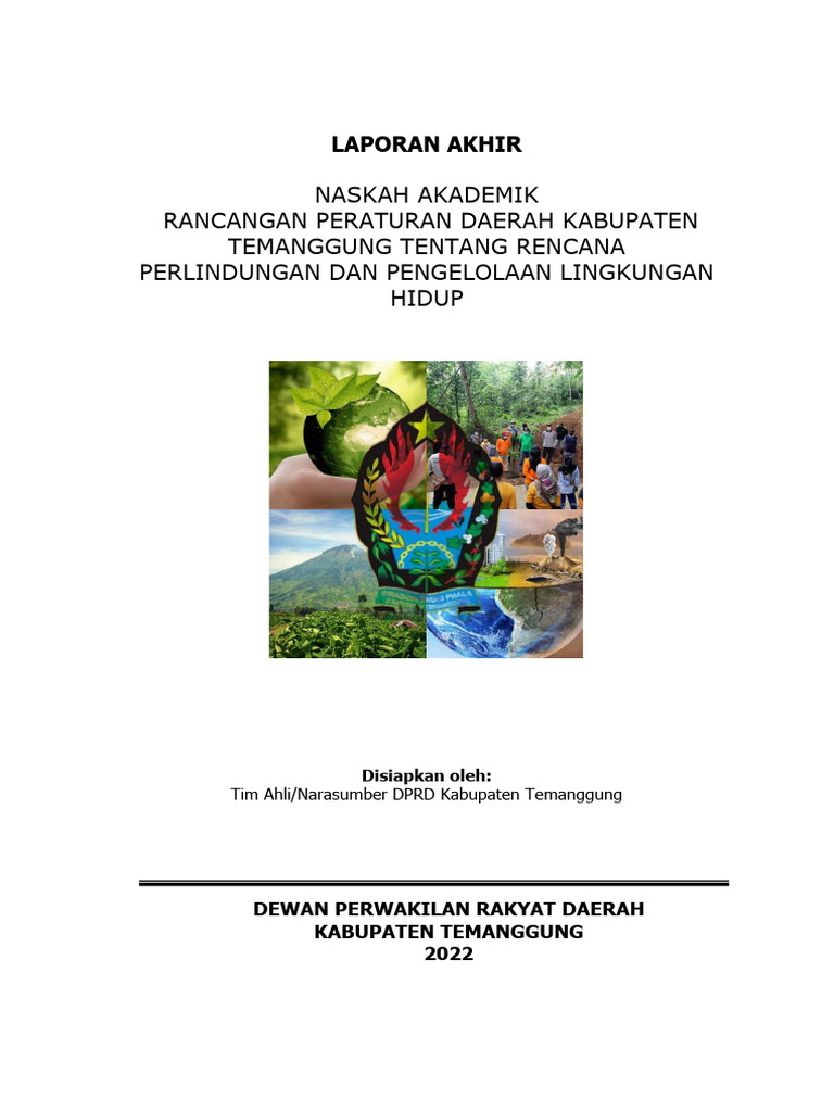 RPPLH Kabupaten Temanggung 2022 | PDF
