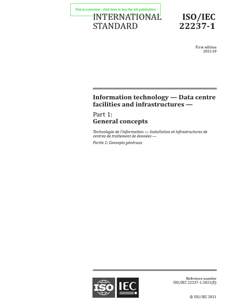 Info Isoiec22237 1 (Ed1.0) en | PDF