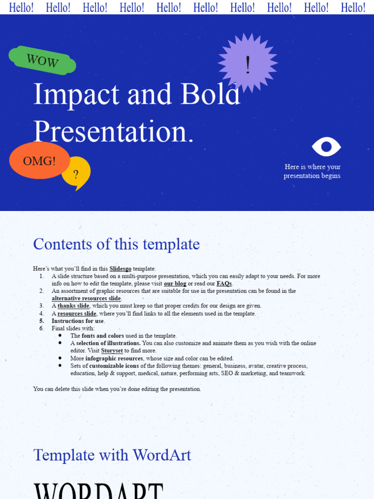 Impact and Bold Presentation by Slidesgo | PDF