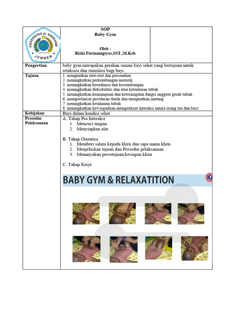 Sop Baby Gym | PDF
