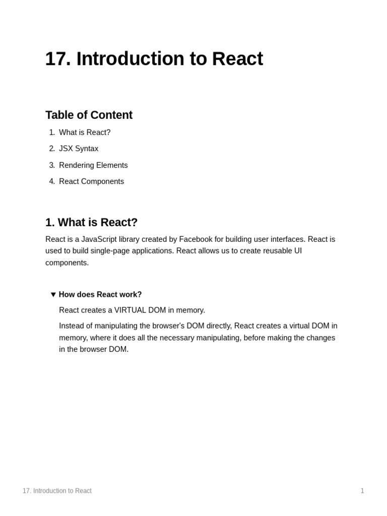 React Merged | PDF | Document Object Model | Java Script React Merged | PDF | Document Object Model | Java Script