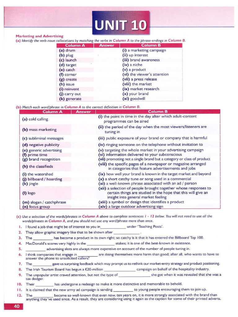 U10 - Entertainment and Mass Media p40 | PDF