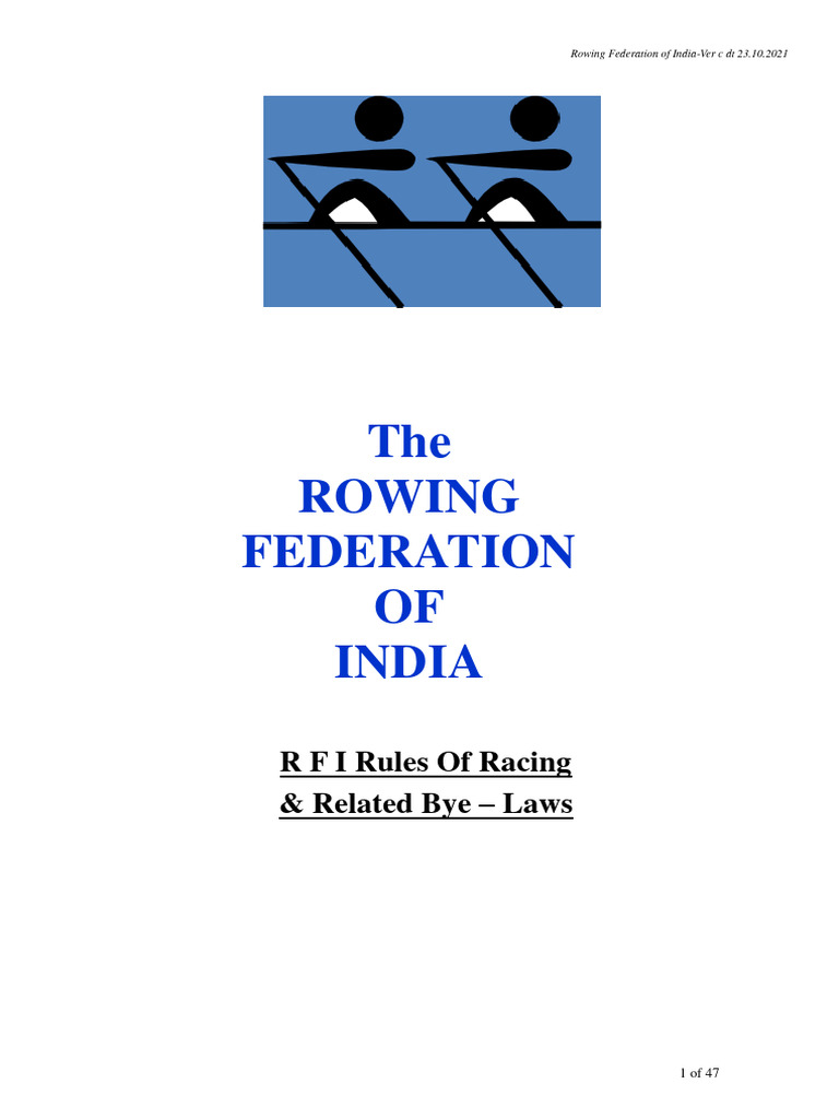 RFI Rules of Racing & Bye-Laws | PDF