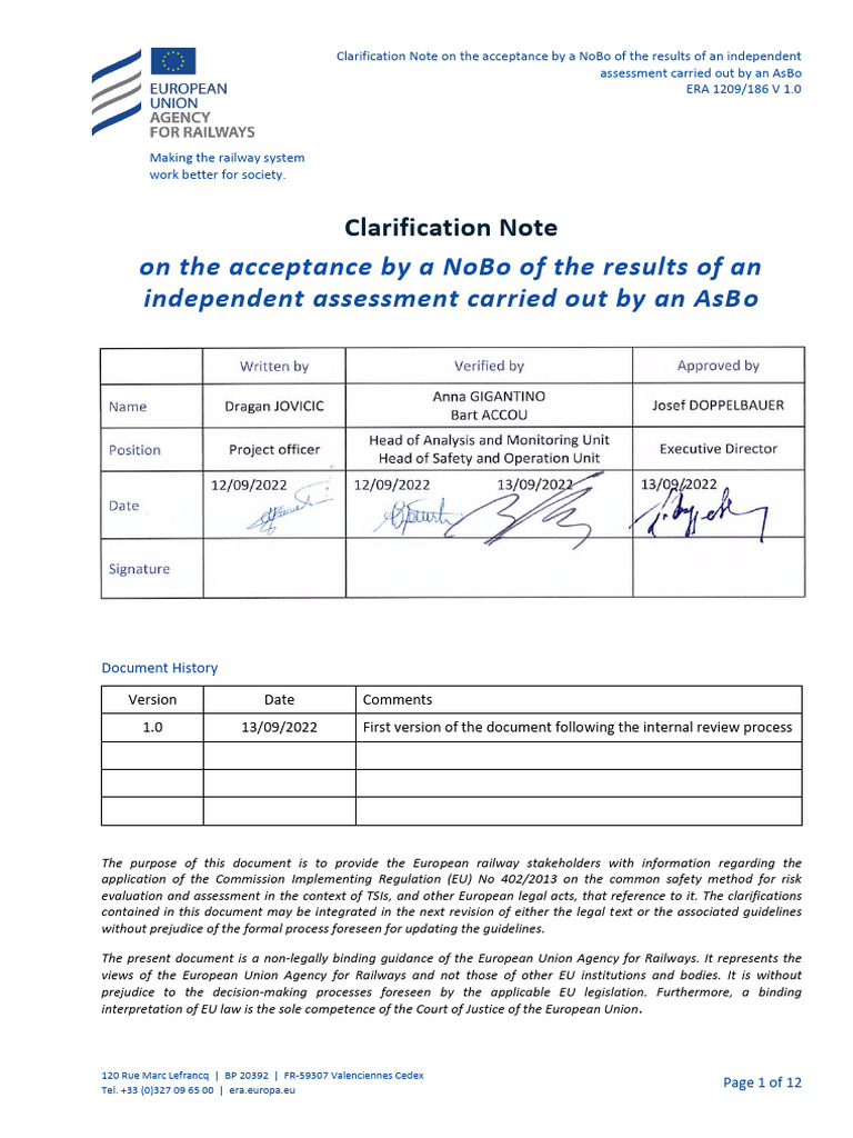 NoBo Acceptance of AsBo Assessment | PDF | Verification And Validation ...