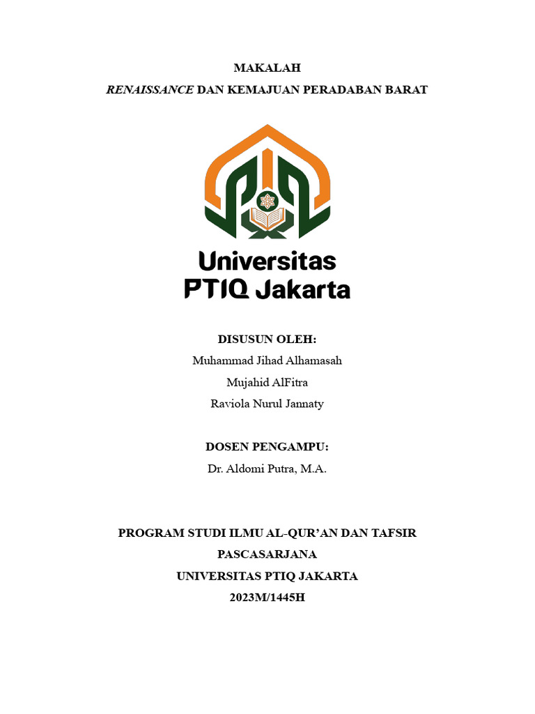 Renaissance dan Peradaban Barat | PDF | Ilmu Sosial | Sejarah