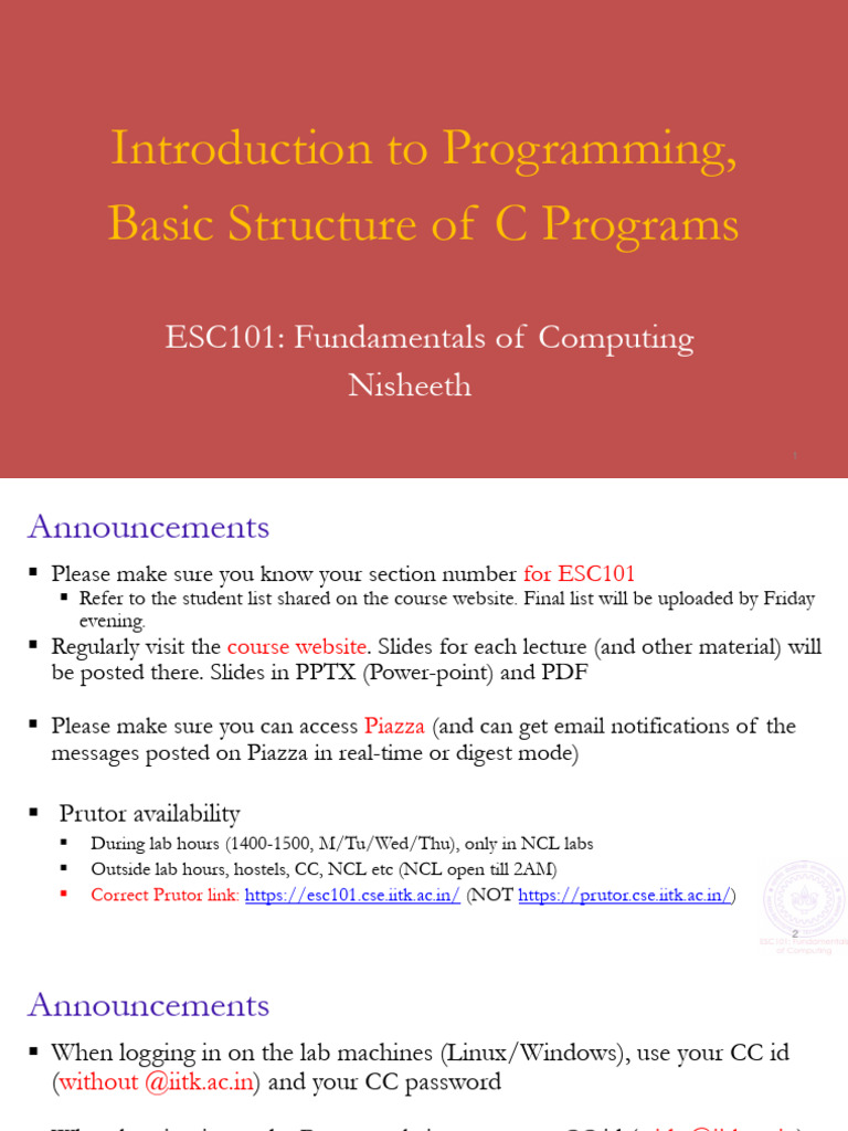 Lec 02 Pdf C Programming Language Computer Programming 4766