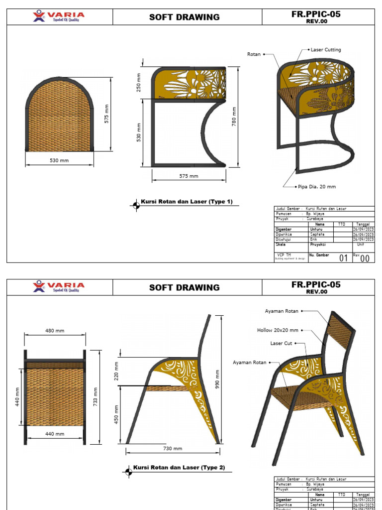 Kursi Rotan Dan Laser Type 1 Dan 2 | PDF