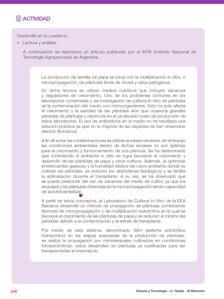 Actividad de La Guía Sem 29 | PDF | Agricultura | Biología