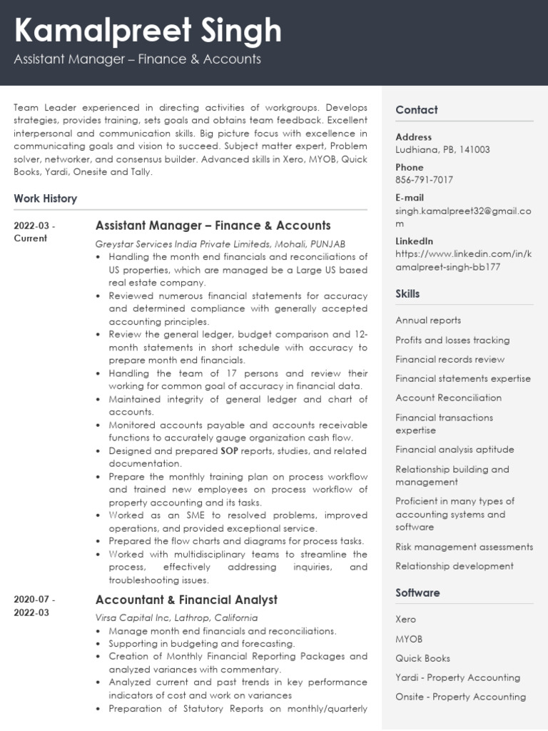 Kamalpreet Singh CV-2 | PDF