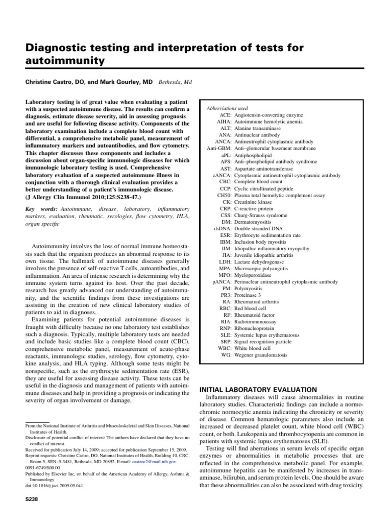 Diagnostic Testing and Interpretation of Tests For | PDF | Elisa | C ...