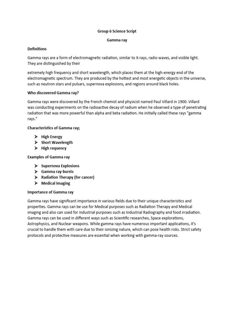 Group 6 Science Script | PDF