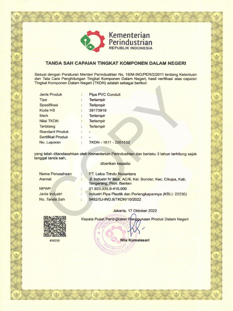 TKDN Conduit BOSS | PDF