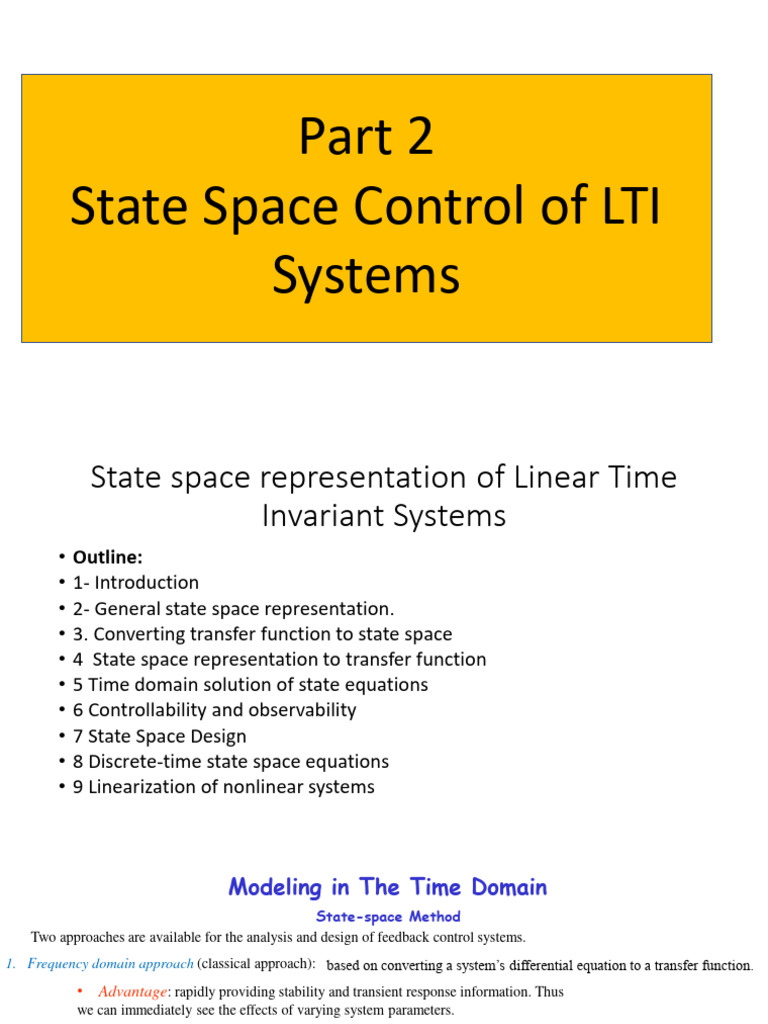 Part 2 State Space Control LTI Systems V3 | PDF | Control Theory | Matrix (Mathematics)