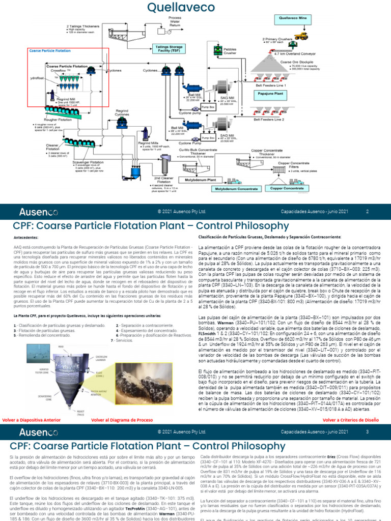 Coarse Particle Flotation: 2 Capacidades Ausenco - Junio 2021 © 2021 Ausenco Pty LTD | PDF