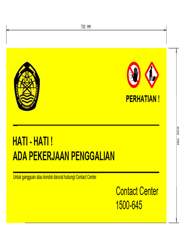 Rambu-Rambu Bahaya Galian Lambojo | PDF