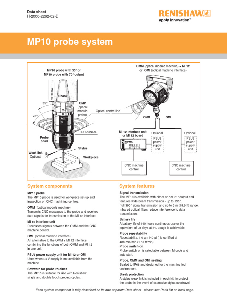 Data Sheet - MP10 Probe System | PDF