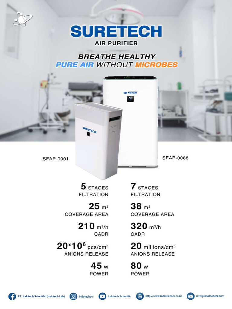 Suretech Air Purifier - Indotech Scientific | PDF