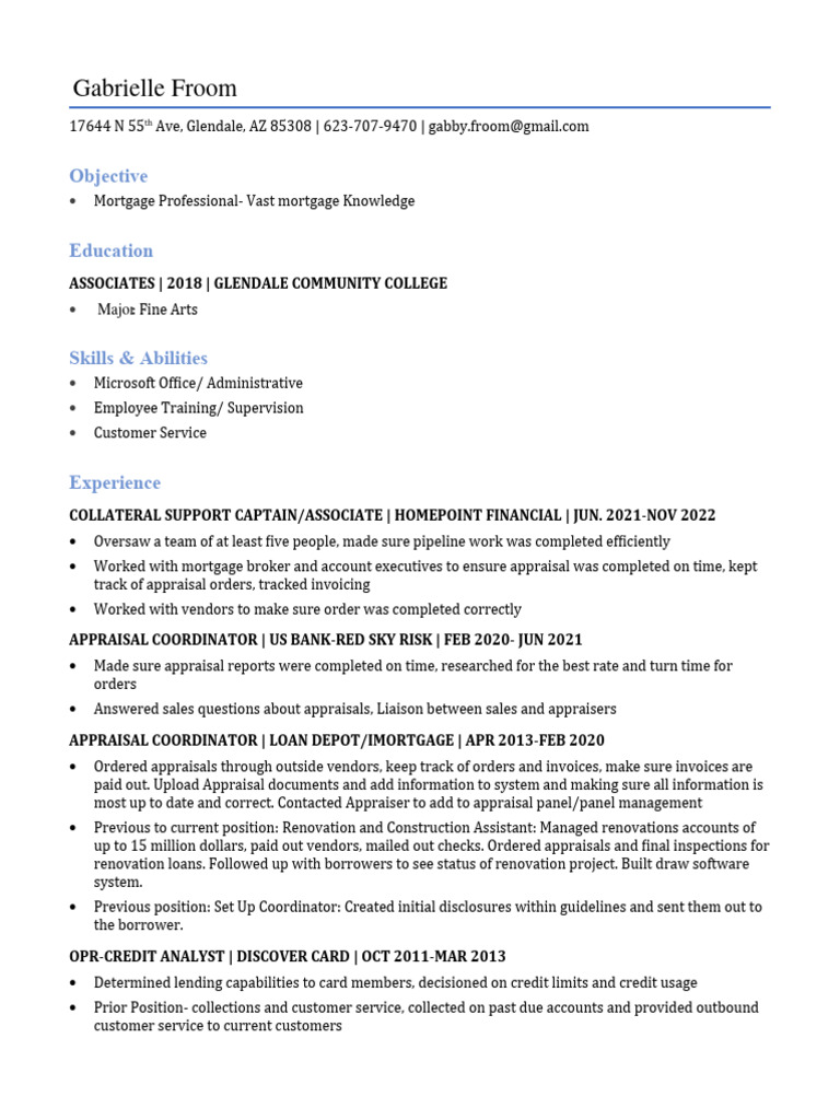 Gabrielle Froom Resume Dec 7 | PDF