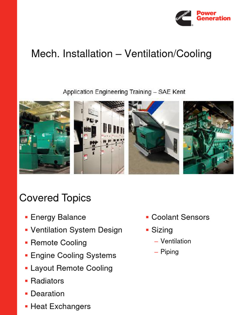 8.3 Mech. Installation - Cooling and Ventilation | PDF | Radiator | Pump