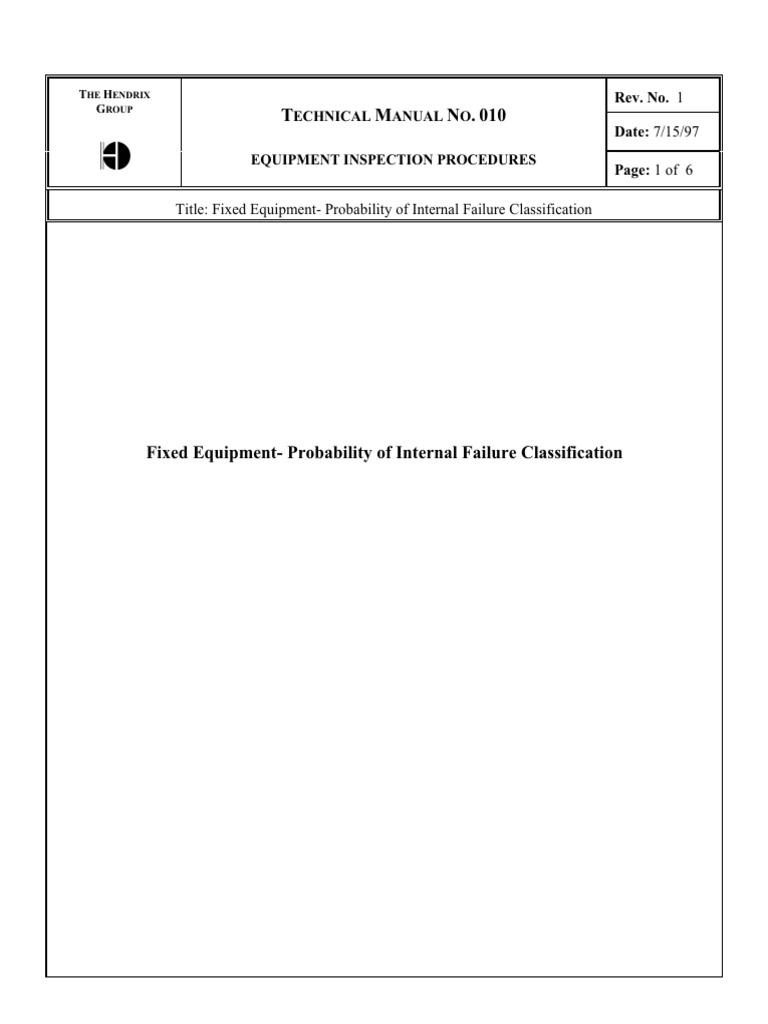 Equipment Inspection Procedure | PDF
