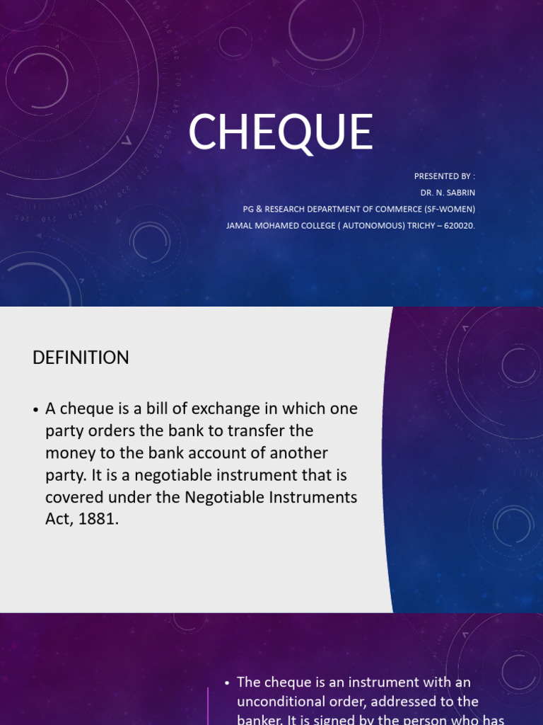 6173_TYPES OF CHEQUES | PDF