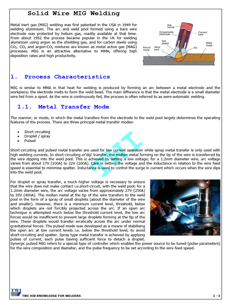 Solid Wire MIG Welding | PDF