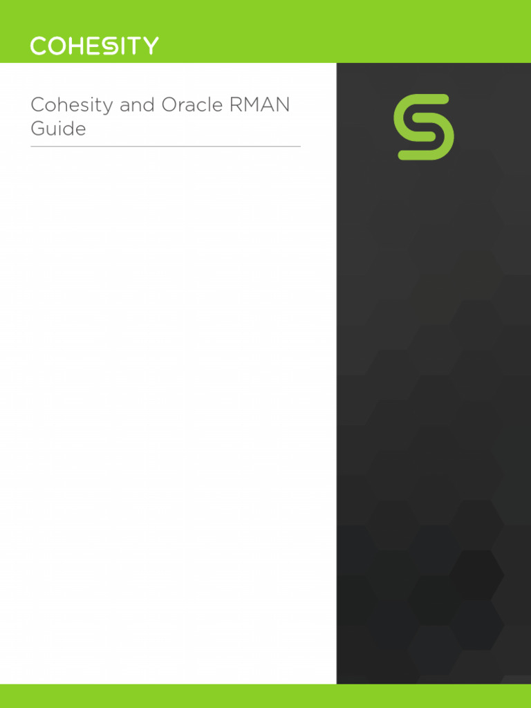 Cohesity Oracle RMAN Solution Guide | PDF | Backup | Databases