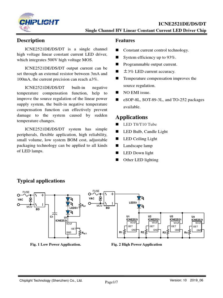 Icne 2521 D | Download Free PDF | Light Emitting Diode | Resistor