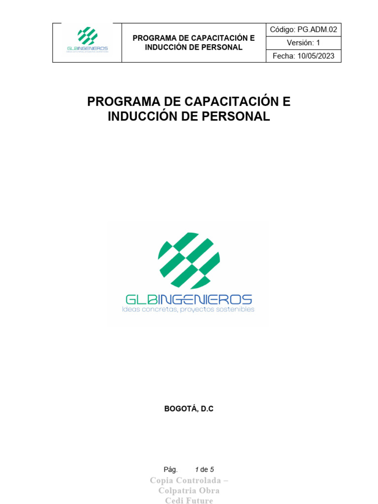 Programa de Capacitacion | PDF | Presupuesto